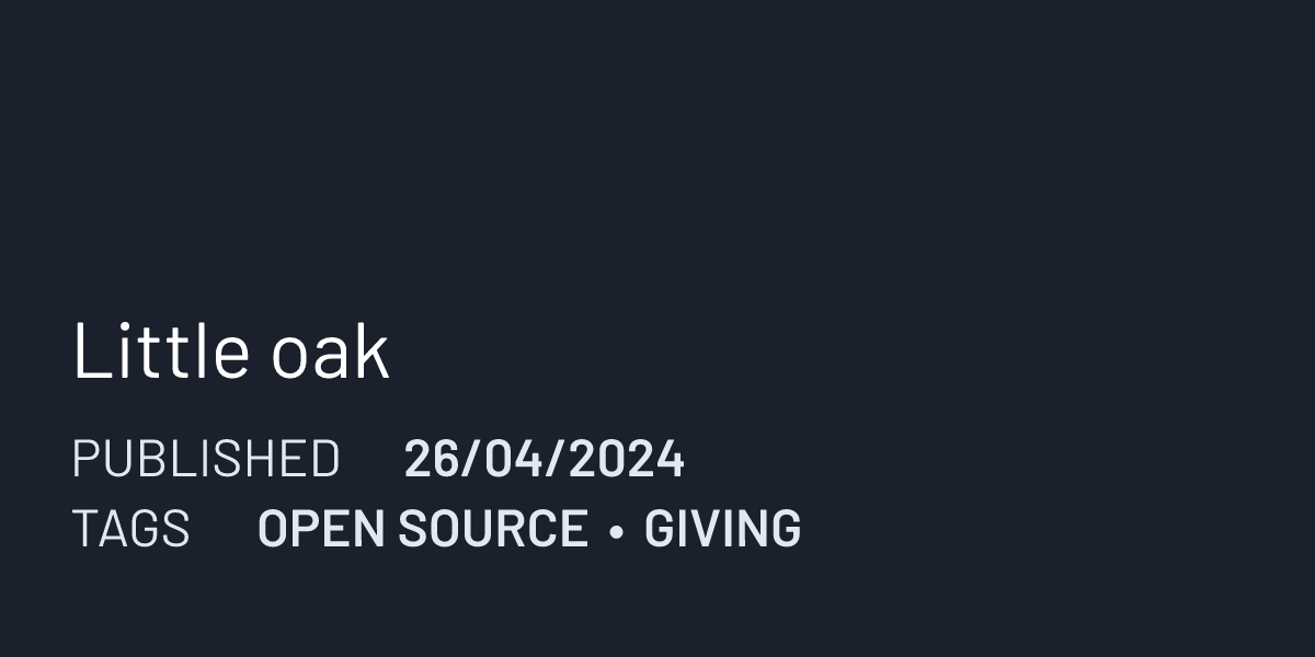 Little oak - Daniel Roe